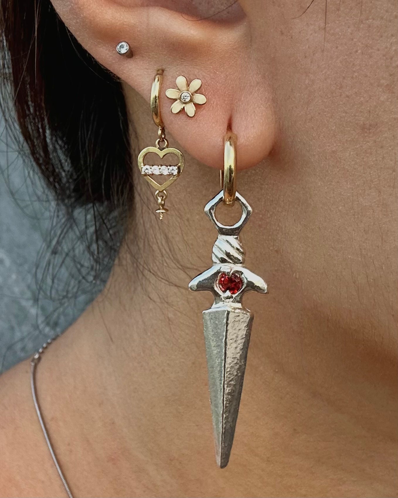 Dagger Charms in Garnet – SUNNY SEA